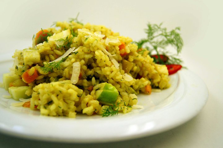 Rizoto me Molle dhe Kungull - Receta Kuzhine