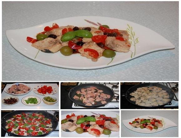 Peshk i copëtuar me ullinj - Receta Kuzhine